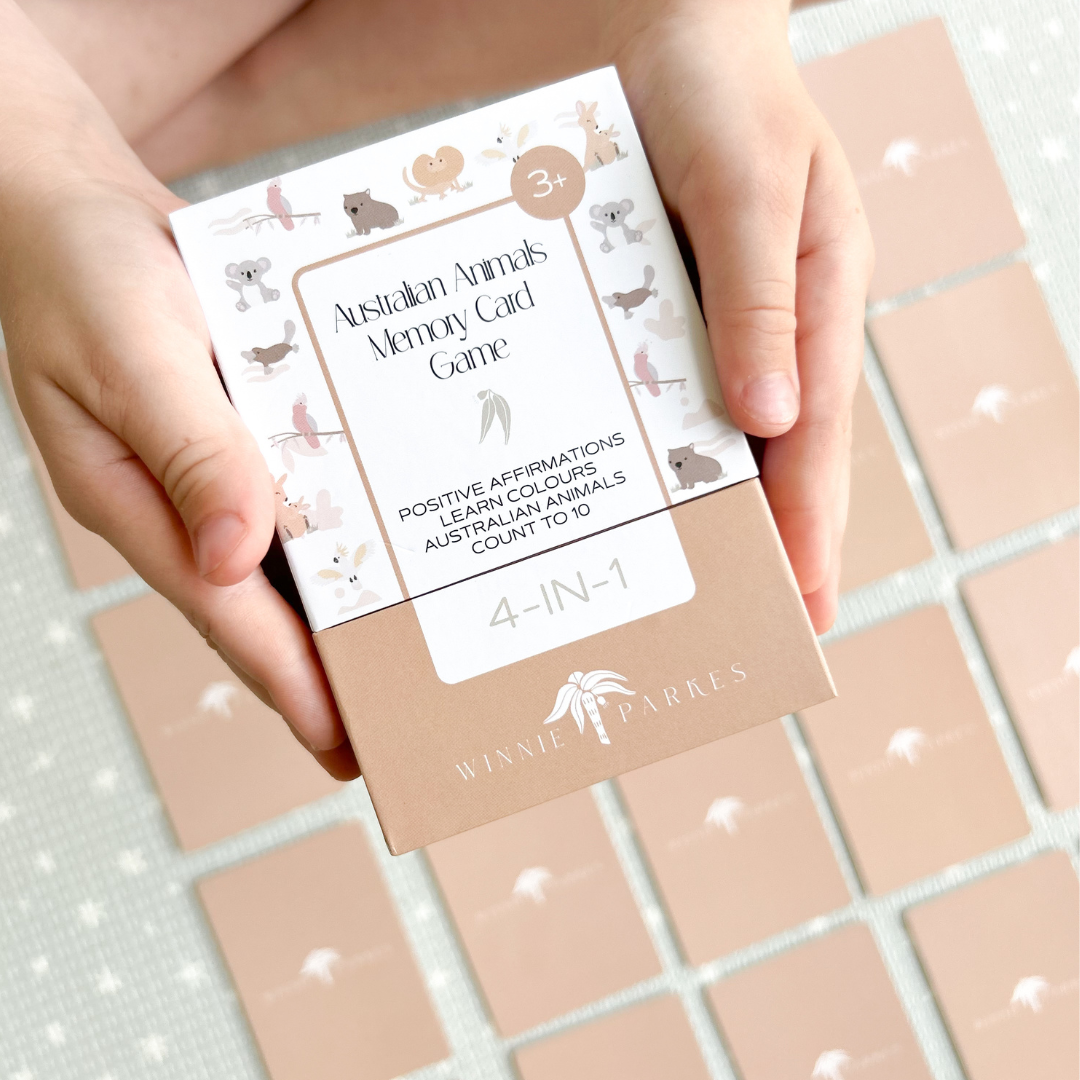 Australian Animals Memory Card Game – Noosa BedBodyBaby