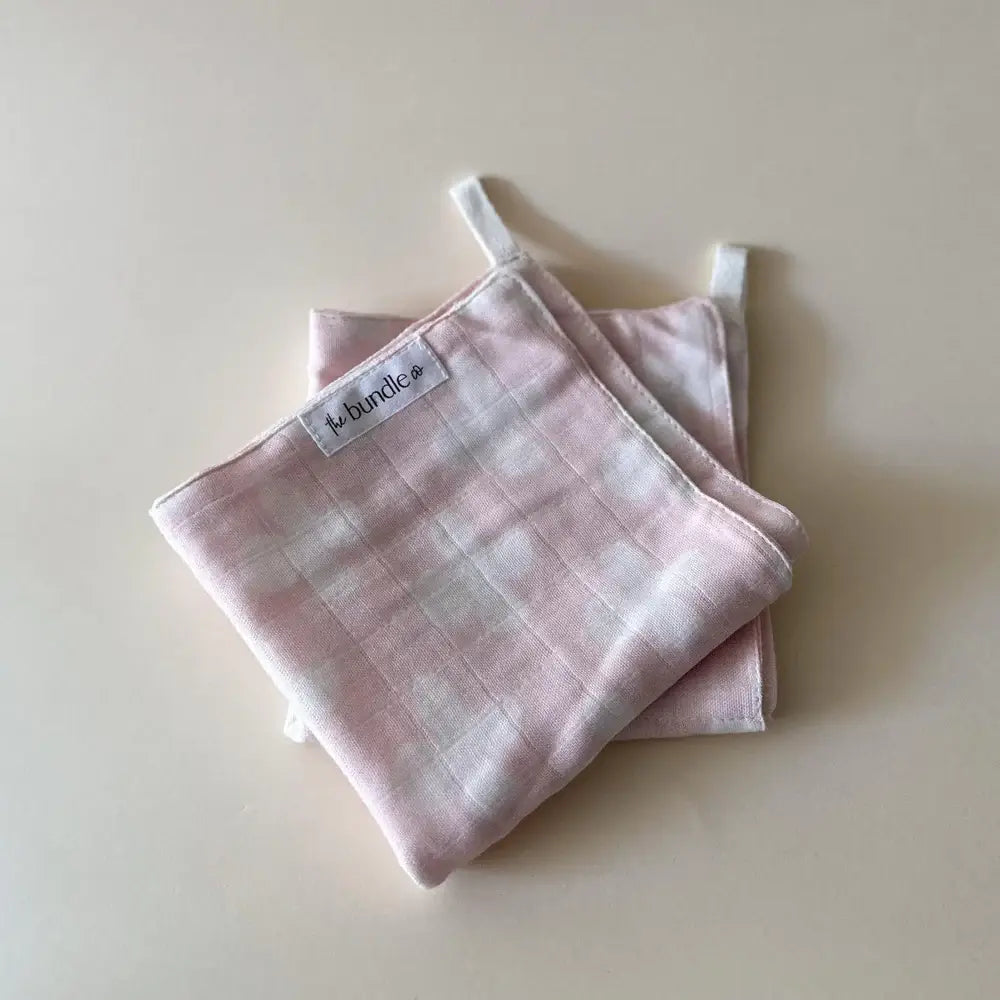 Flora wash cloth set of 2 - 70% bamboo + 30% cotton – Noosa BedBodyBaby