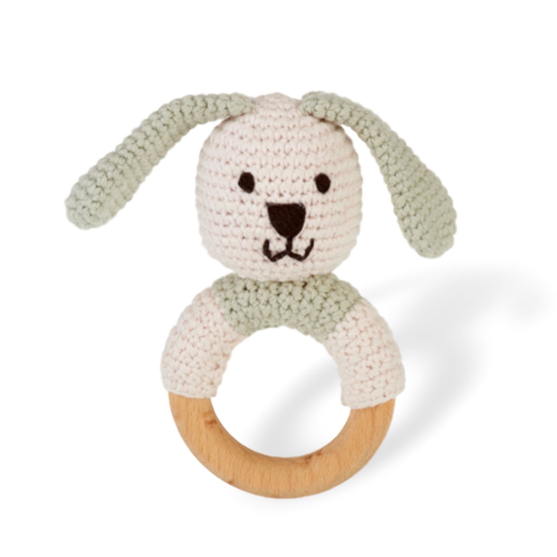 Wooden Ring Rattle Bunny - Organic – Noosa BedBodyBaby