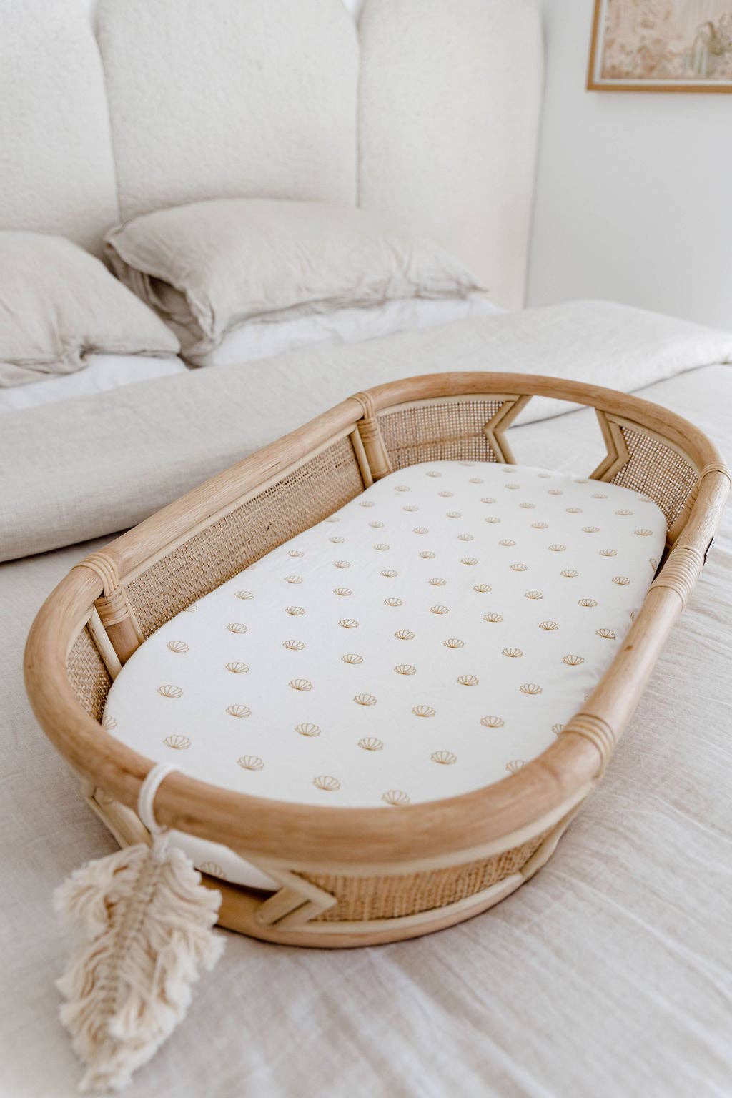 Seashell Organic Cotton Jersey Change Pad / Bassinet Sheet – Noosa ...